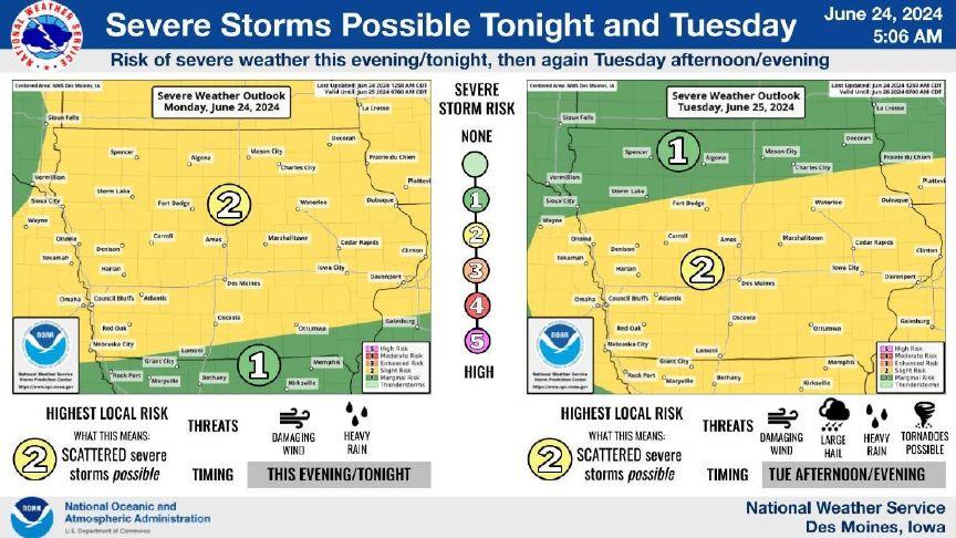 Severe Weather and Flooding Expected Across Iowa Tonight and Tuesday ...