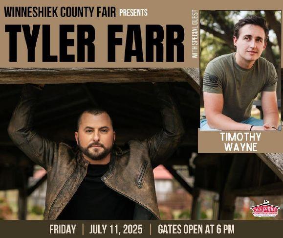 Country Star Tyler Farr to Headline Winneshiek County Fair on Friday ...