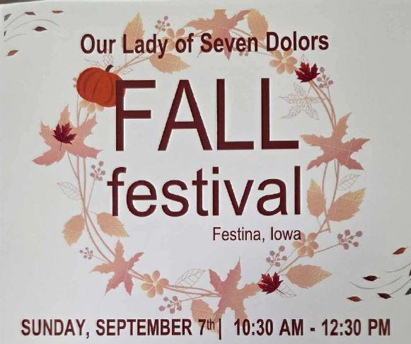Our Lady of Seven Dolors to Host Annual Fall Festival in Festina ...