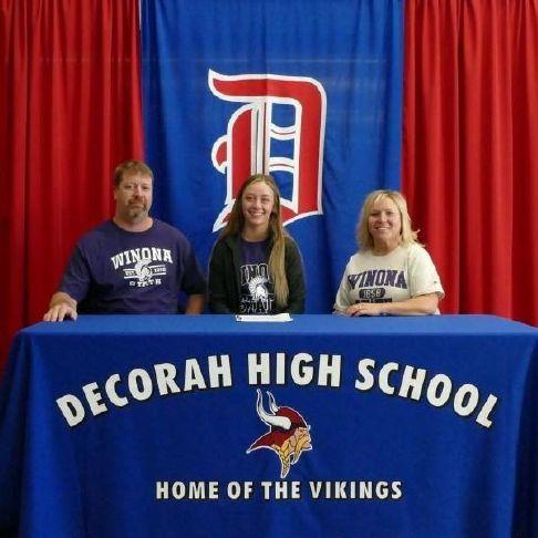 Decorah High School senior Lani Hubka signs letter of intent for Track ...